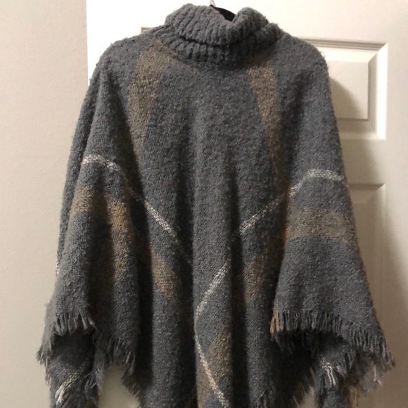Jackets & Coats | Beautiful Gray Winter Poncho One Size Fits All | Poshmark